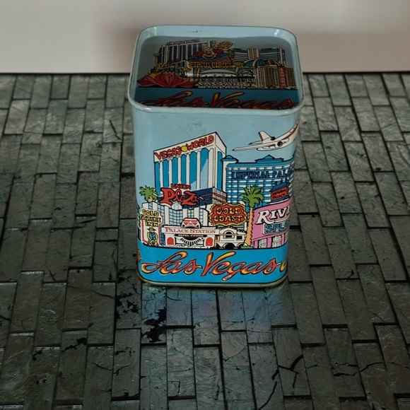 Other | Las Vegas Colorful Tin Litho Bank Souvenir Old Demolished ...